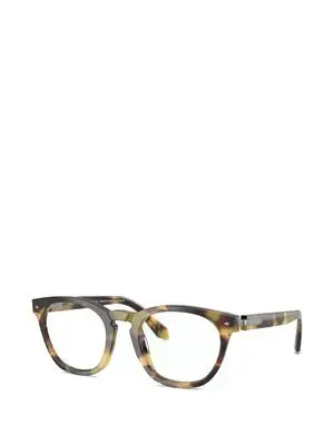 Giorgio Armani Round Frame Eyeglasses - Brown