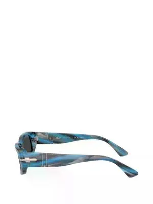 Persol Mel Striped Rectangle Sunglasses