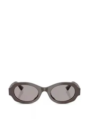 Giorgio Armani Oval-frame Sunglasses - Brown