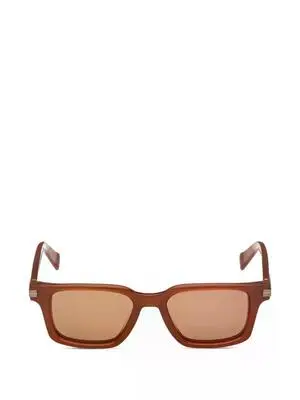 Zegna Rectangle-frame Sunglasses - Brown