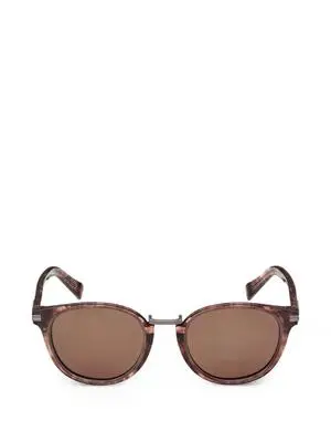 Zegna Round Frame Sunglasses - Brown
