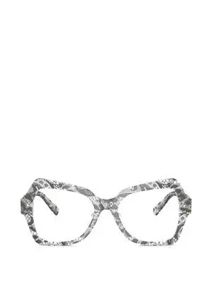 Dolce & Gabbana Lace Geometric Eyeglasses - Black