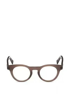 Zegna Round-frame Glasses - Brown