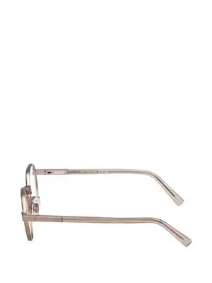 Zegna Geometric Frame Eyeglasses - Brown