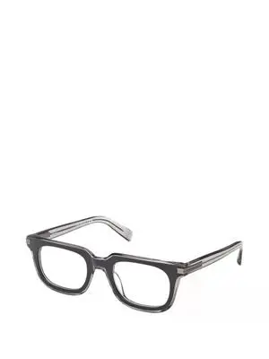 Zegna Square-frame Eyeglasses - Grey