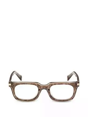 Zegna Square-frame Eyeglasses - Brown