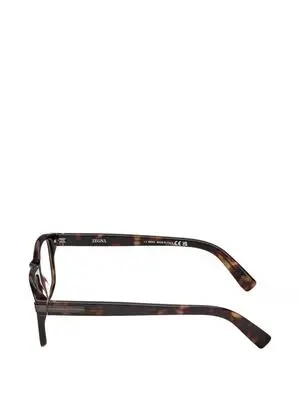 Zegna Rectangle-frame Eyeglasses - Brown