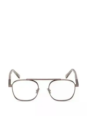 Zegna Square Frame Glasses - Brown