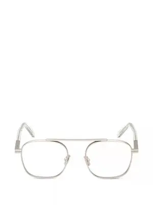 Zegna Square Frame Glasses - Silver