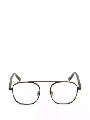Zegna Square-frame Glasses - Brown