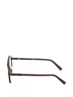 Zegna Square-frame Glasses - Brown