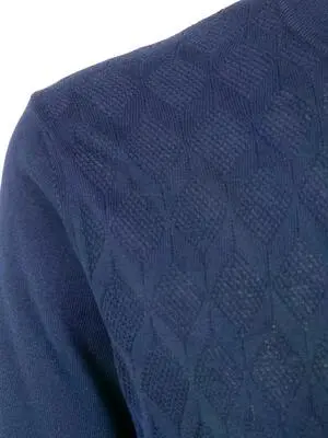 BARBA NAPOLI Diamond-patterned Knit T-shirt