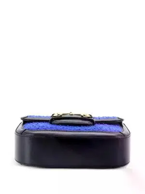 Gucci Horsebit 1955 Wool Mini Crossbody Bag - Blue