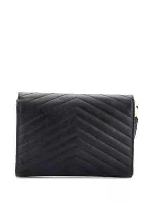 Saint Laurent Classic Monogram Envelope Wristlet - Black