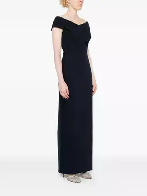Ralph Lauren Off-shoulder Crepe Gown