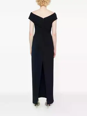 Ralph Lauren Off-shoulder Crepe Gown