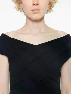 Ralph Lauren Off-shoulder Crepe Gown