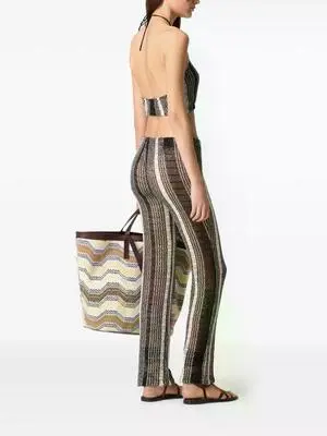 Missoni Striped Halterneck Knit Top - Black