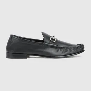 Gucci Lugano Leather Loafers With Horsebit Detail - Black