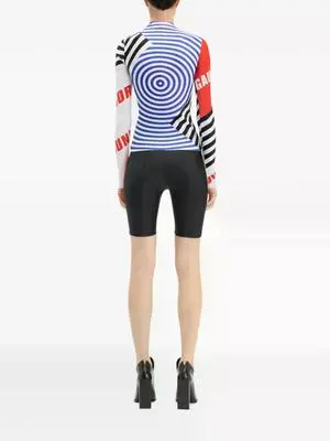 JEAN PAUL GAULTIER Printed Long-sleeve Top - White
