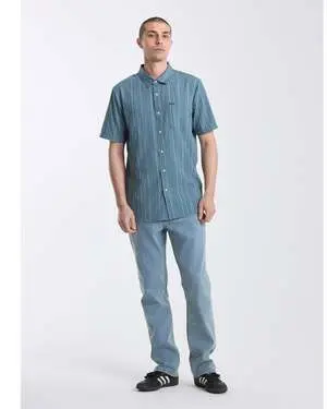 Volcom Jahstripe Short Sleeve Shirt - Tradewinds