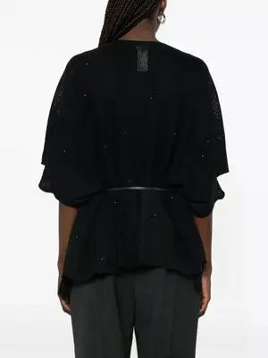 Fabiana Filippi V-neck Cardigan-coat With Belt - Blue