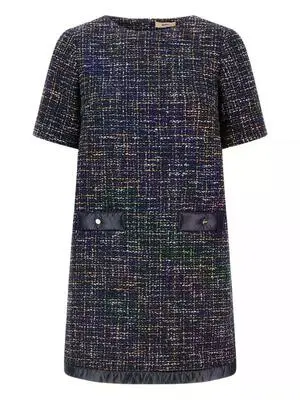 Herno Tweed Mini Dress With Pockets