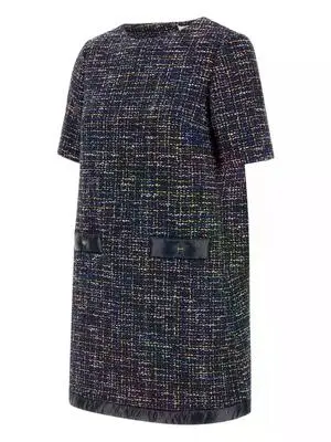 Herno Tweed Mini Dress With Pockets