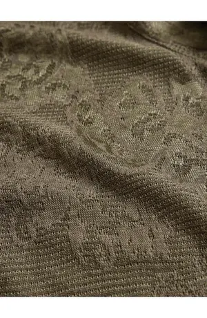 John Varvatos Biaggio Jacquard Mesh Short Sleeve Button-up Shirt - Eucalyptus