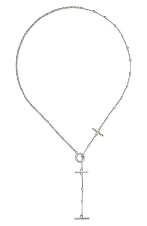 Lady Grey Triplet Toggle Y-necklace - Silver