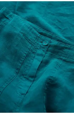SEASALT CORNWALL Saltings Cropped Linen Pants - Deep Dive