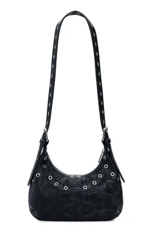 Desigual Grommet Faux Leather Shoulder Bag