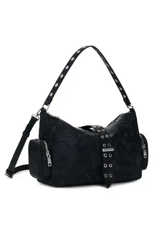 Desigual Embossed Faux Leather Handbag