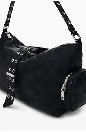 Desigual Embossed Faux Leather Handbag