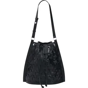 Desigual Woven Faux Leather Backpack - Black