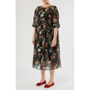 Marina Rinaldi Floral Print Voile Midi Dress