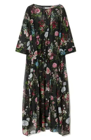 Marina Rinaldi Floral Print Voile Midi Dress