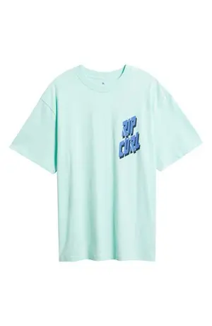 Rip Curl Liquid Trips Slant Graphic T-shirt - Aqua