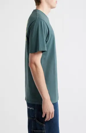 Rip Curl Liquid Trips Graphic Cotton T-shirt - Pine Night