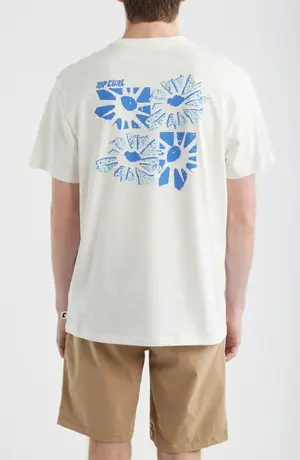 Rip Curl Liquid Trips Flower Graphic T-shirt - Bone