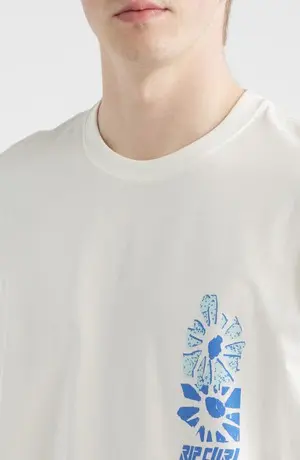 Rip Curl Liquid Trips Flower Graphic T-shirt - Bone