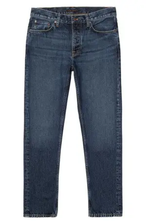 Nudie Jeans Steady Eddie Ii Slim Tapered Organic Cotton Jeans - Blue Soil