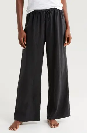 Desmond & Dempsey Lounge Pajama Trouser - Black
