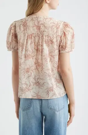 Paige Marlena Floral Cotton Blouse