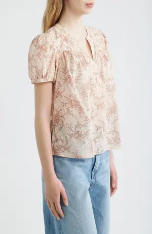 Paige Marlena Floral Cotton Blouse