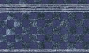 MACKENZIE-CHILDS Blue Tonal Check Runner