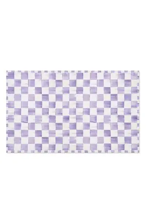 MACKENZIE-CHILDS Checkerboard Machine Washable Rug - Violet