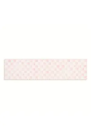 MACKENZIE-CHILDS Checkerboard Machine Washable Runner Rug - Rosy