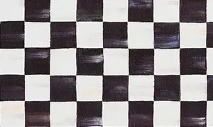 MACKENZIE-CHILDS Courtly Checkered Machine Washable Runner Rug
