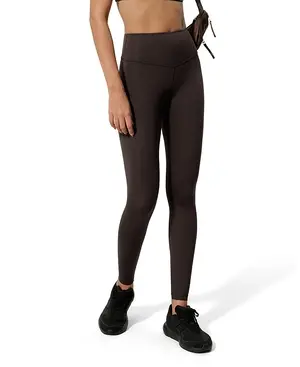 Lilysilk Silk Contour High Rise Soft Ease Leggins - Coffee Bean